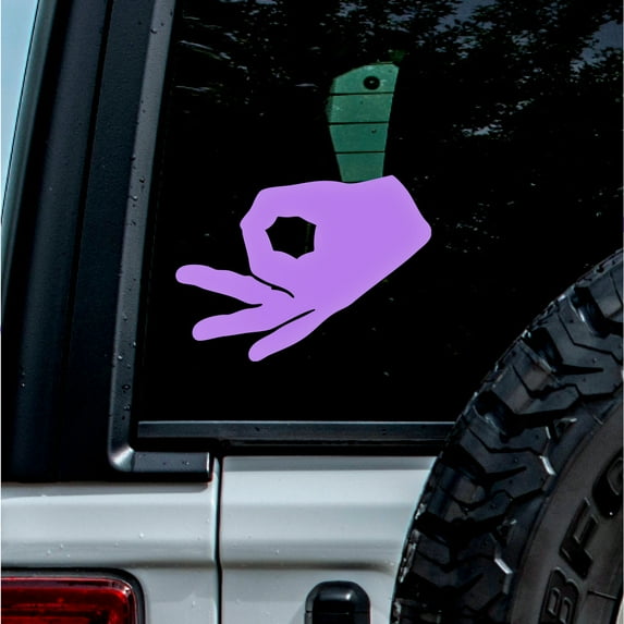 (2 Pcs Lavender Purple, 3.8'' x 2.8'') - Vinyl Sticker Decal - "Symbol ...