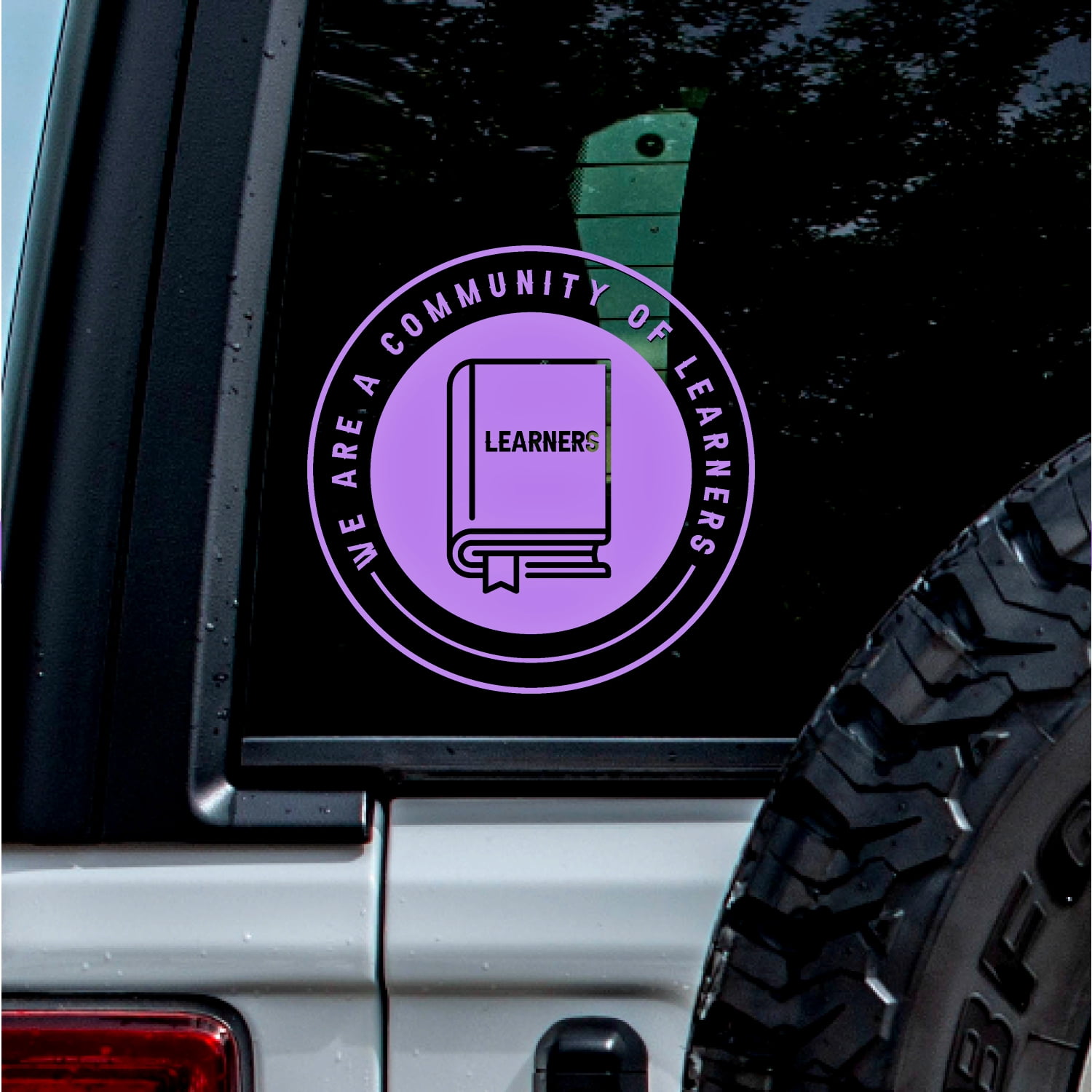 (2 Pcs, Lavender Purple, 4.8'' X 4.8'') Transparent Adhesive Decal ...