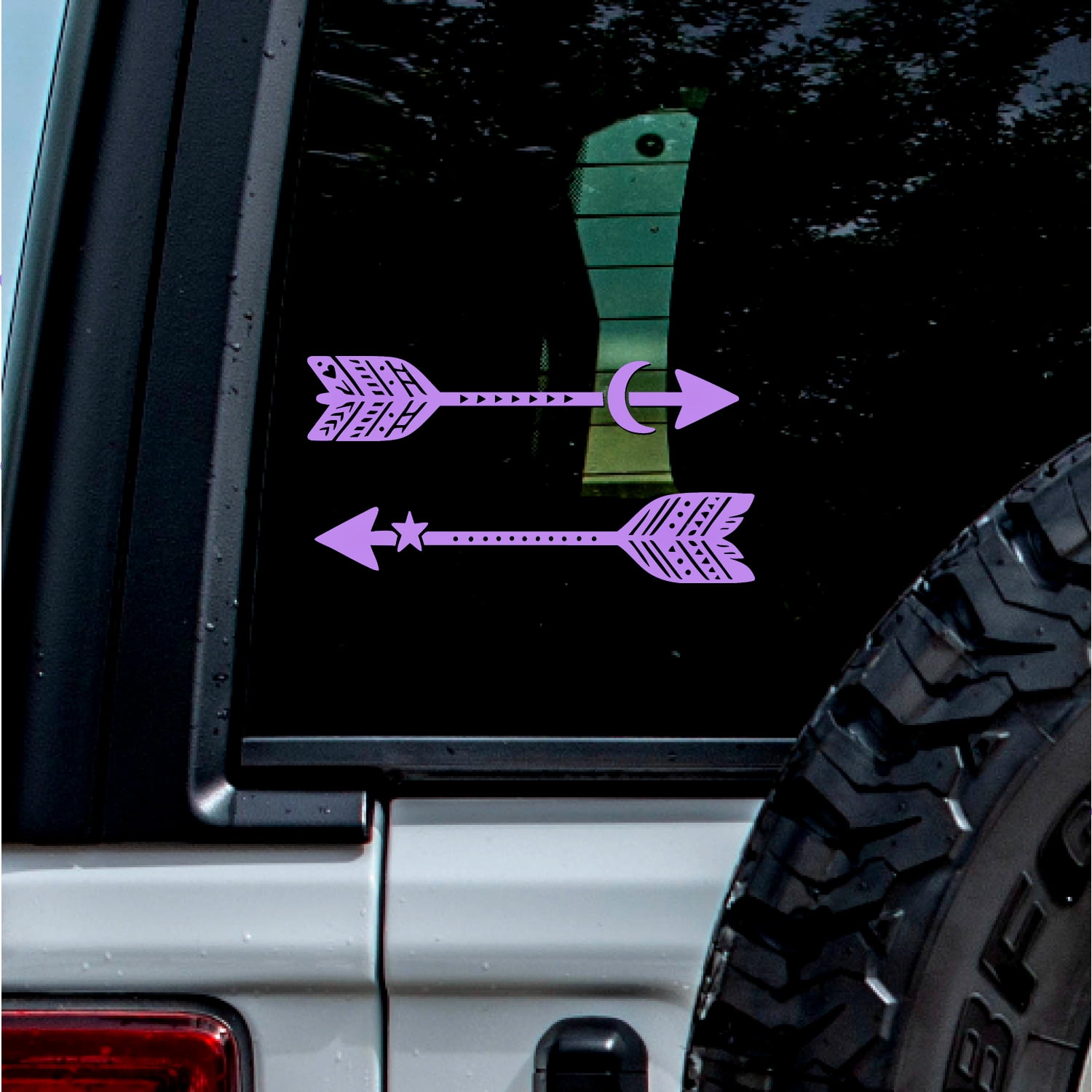 (2 Pcs Lavender Purple, 5.8'' x 2.9'') - Vinyl Sticker Decal ...