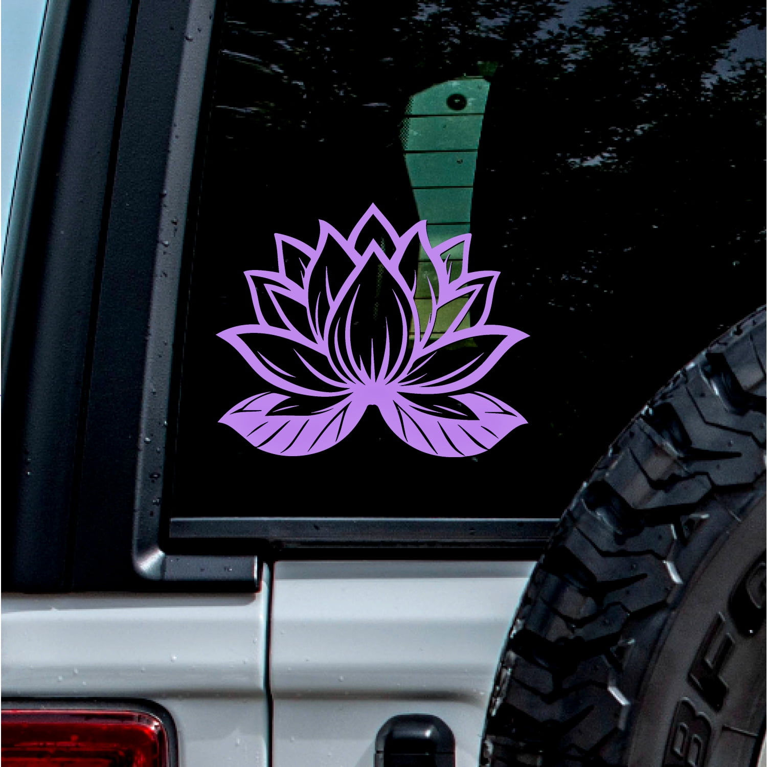 (2 Pcs, Lavender Purple, 9.9'' X 8'') Transparent Adhesive Decal ...