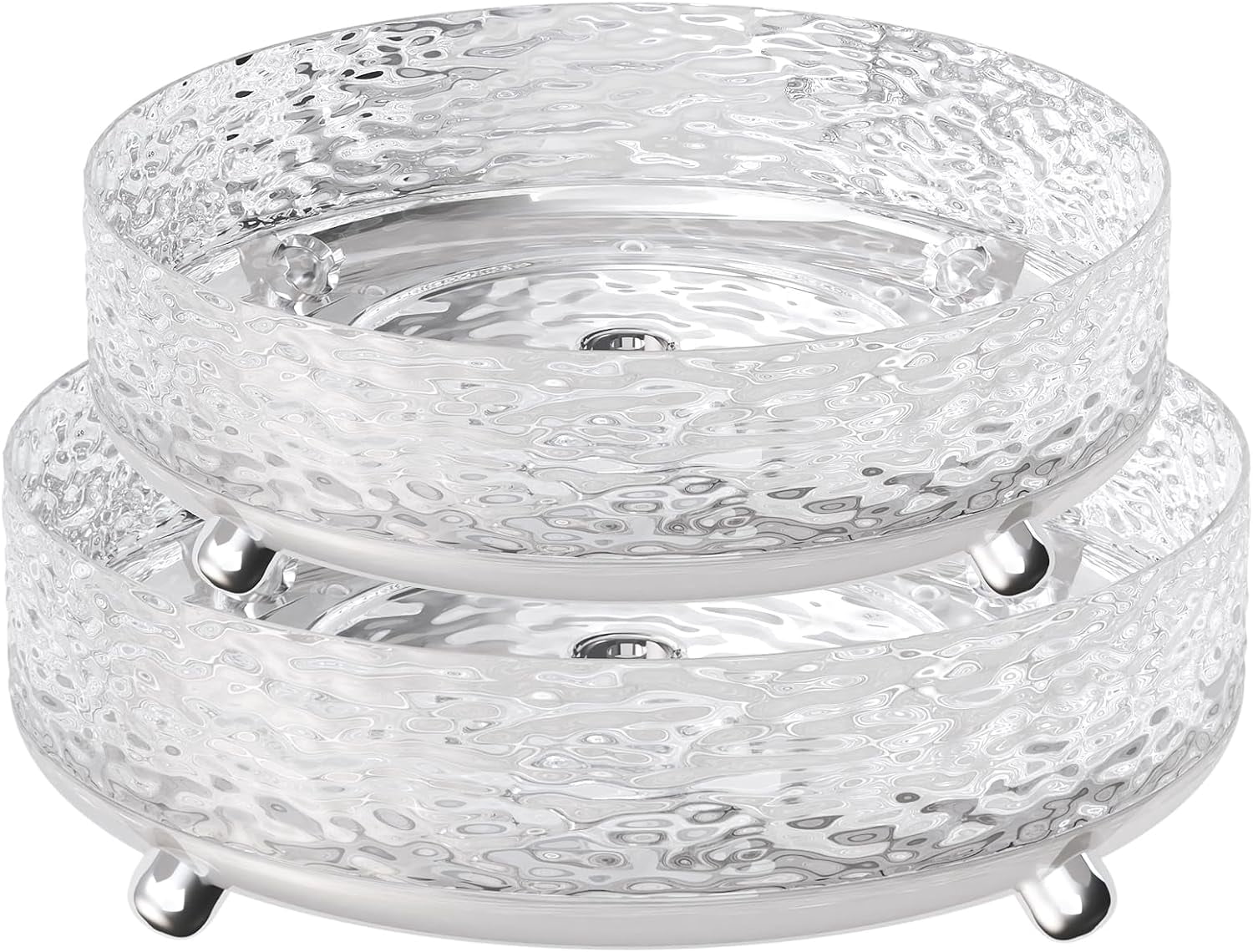 2 Pcs Lazy Susan Organizer, 9in &11in Elegant Lazy Susan Turntable ...