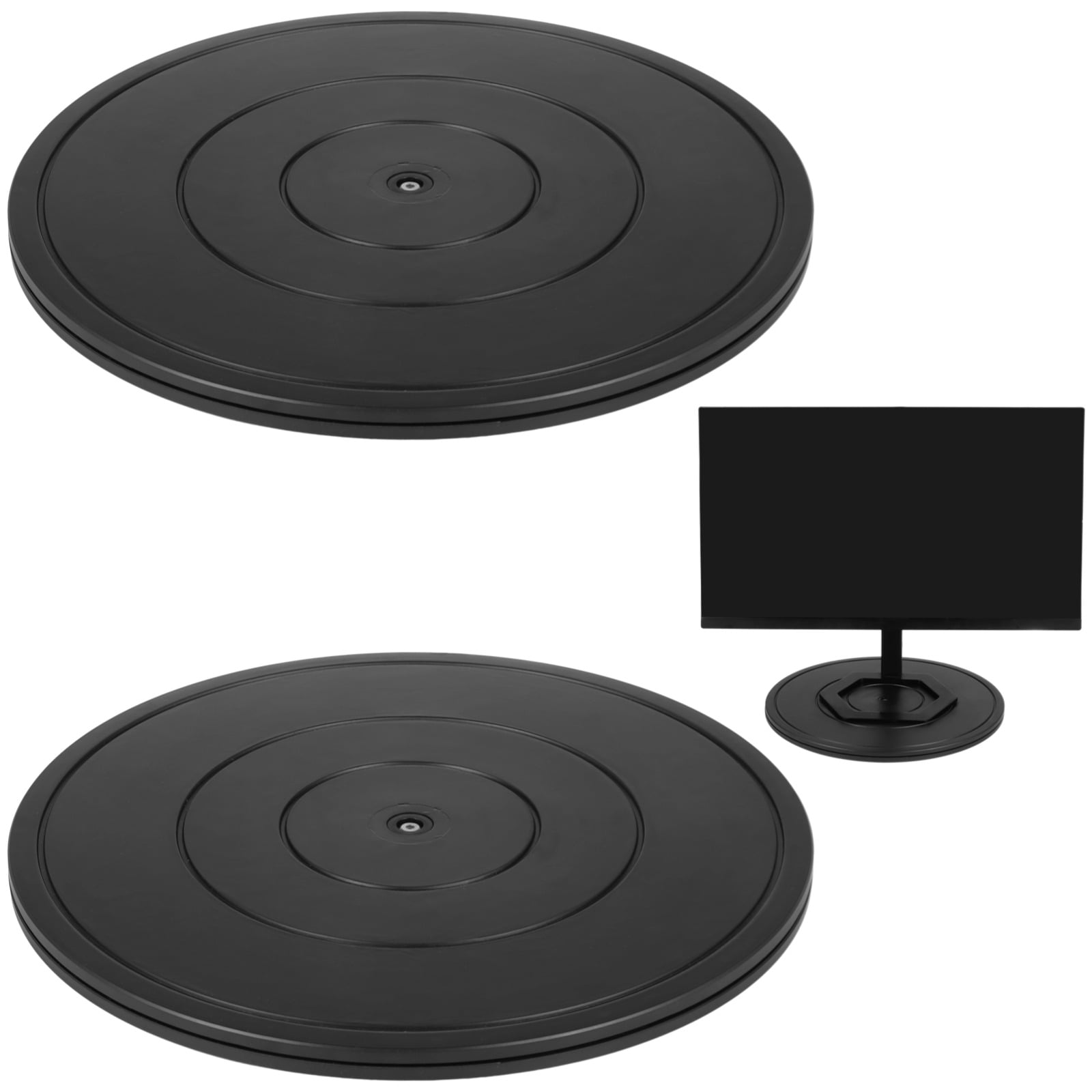 2 Pcs Lazy Susans, 16" Turntable Rotating Swivel Stands with Steel Ball ...