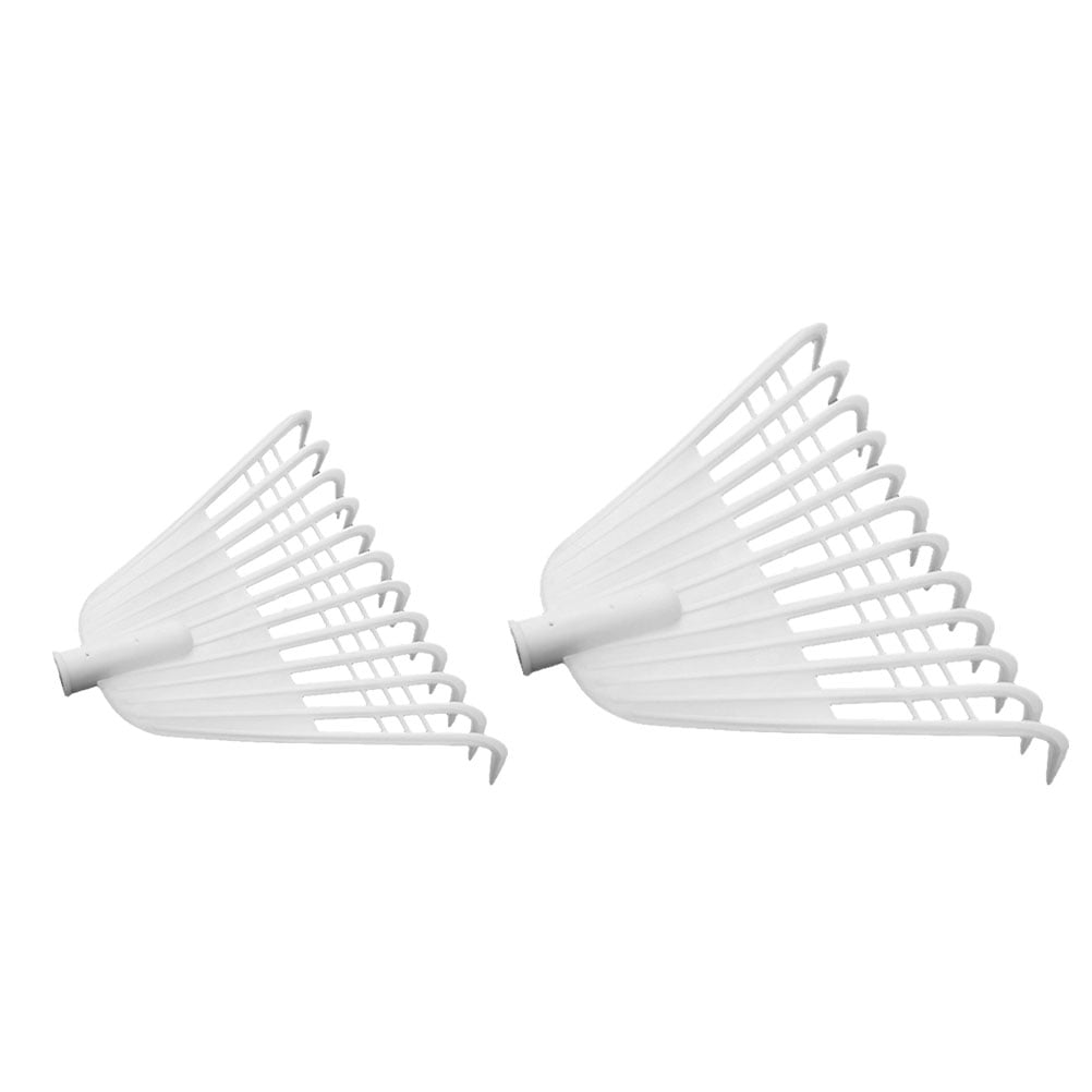2 Pcs Leaf Scoops Cooked Rubber Rake Plowing Grass Gardening Tools ...