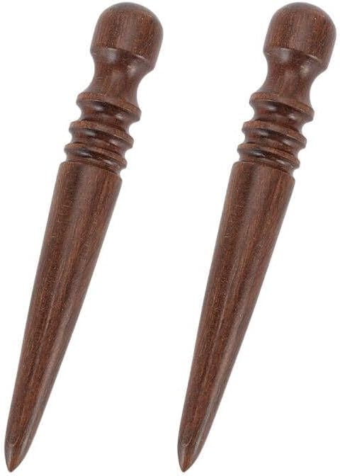 2 Pcs Leather Edge Burnisher Tool Round Head Ebony Wood Edge Slicker ...