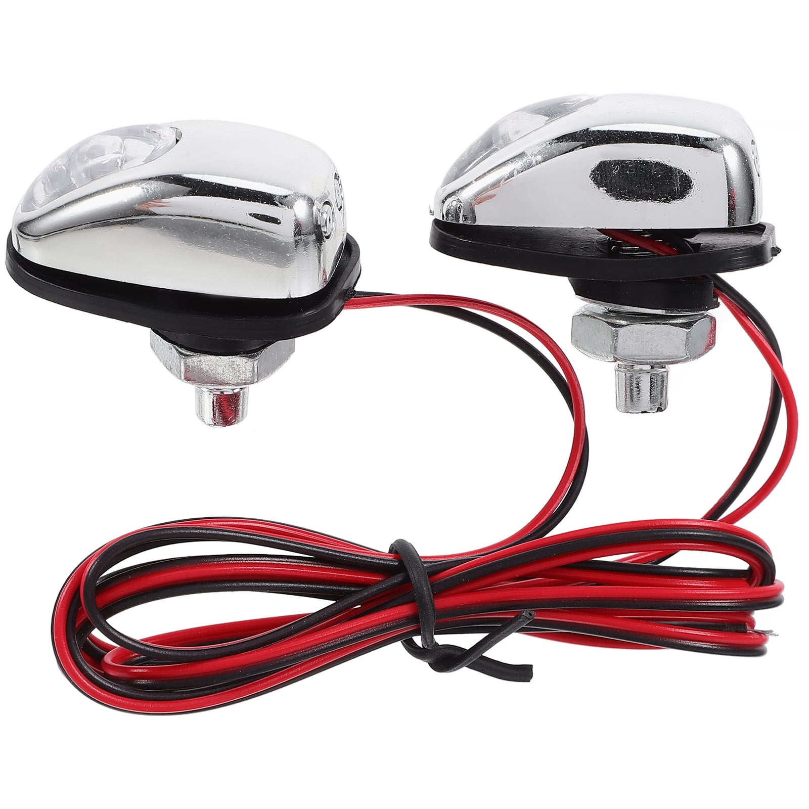 2 Pcs Led Washer Nozzle Car Wiper Hood Light Windshield Washer Nozzles ...