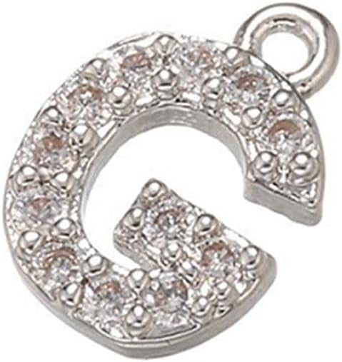 2 Pcs Letter G Charm Real Platinum Plated Rhodium Plated 925 Sterling ...