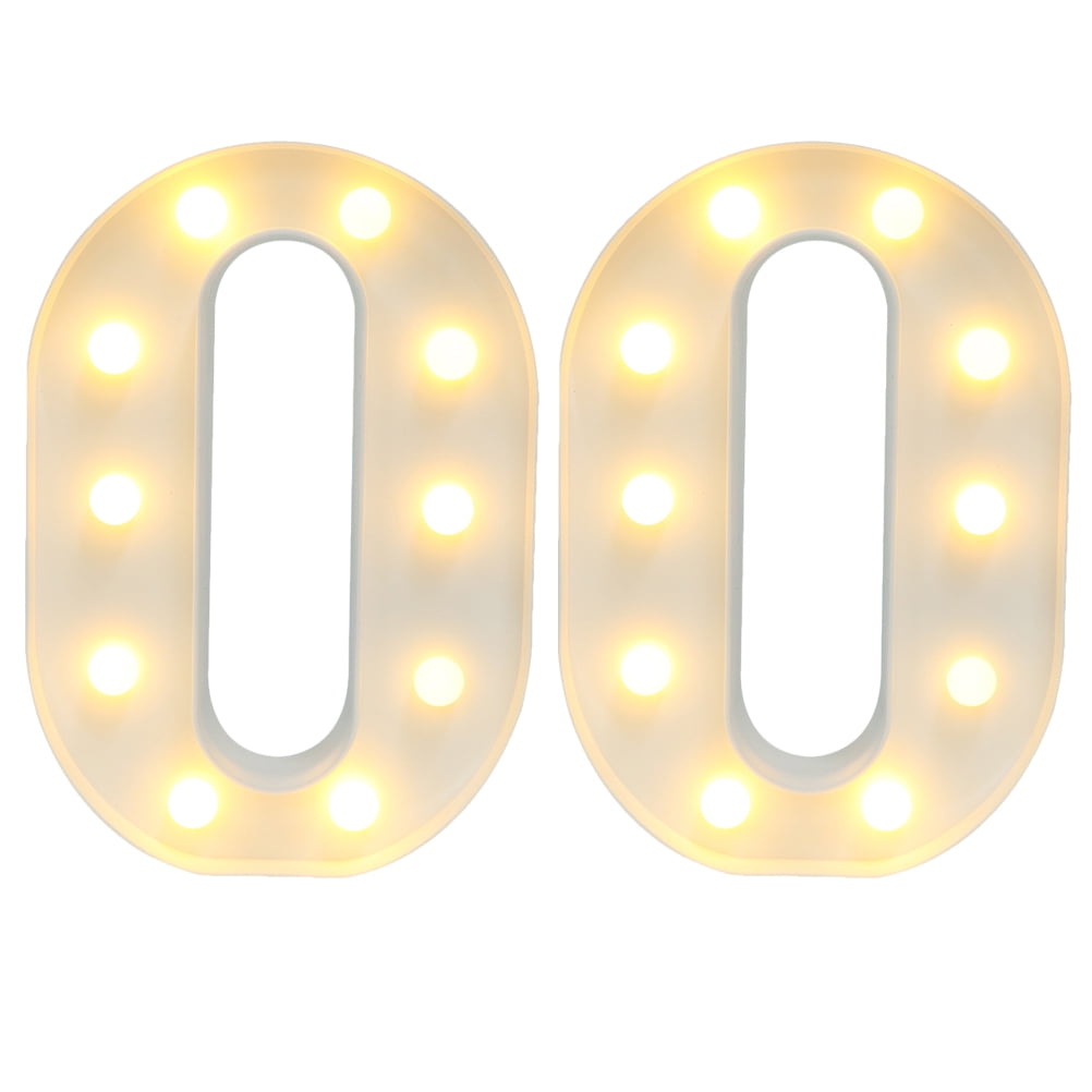 2 Pcs Letter Light Number LED Scene Adorn Night The Sign Girl Heart ...