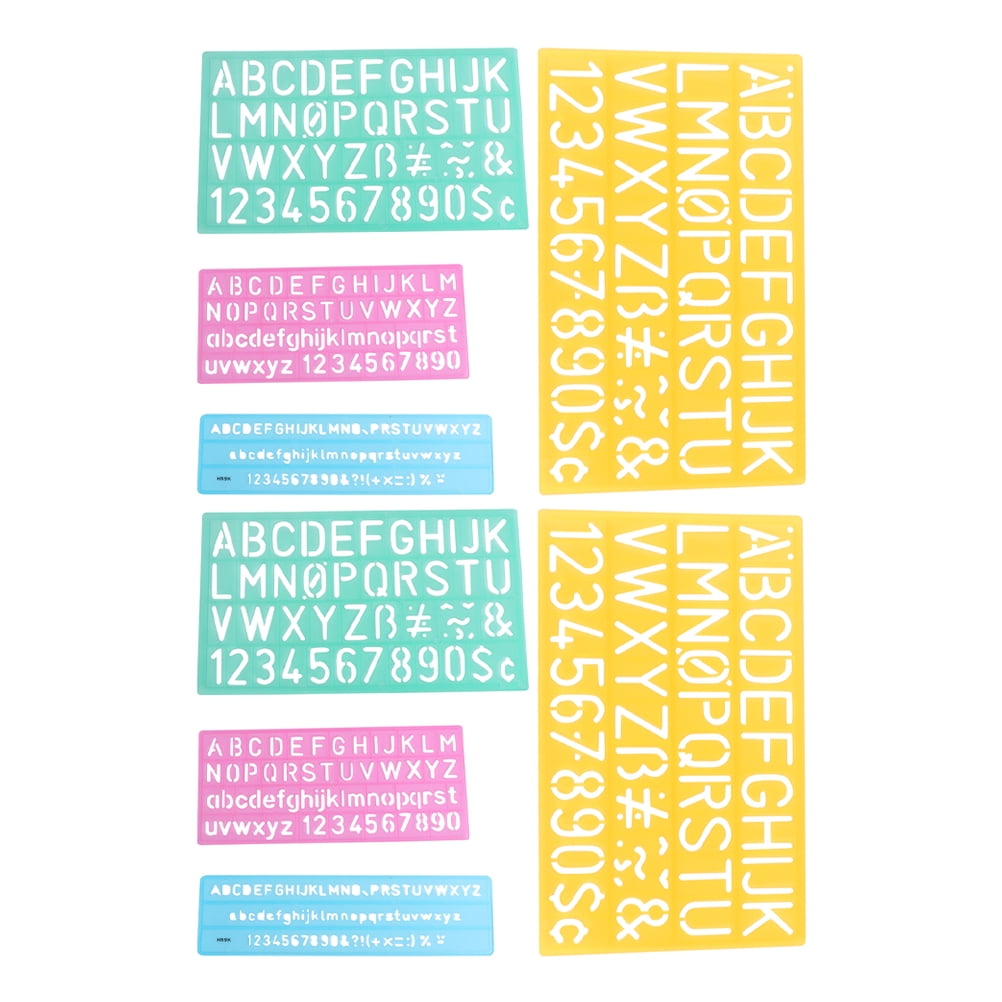 2 Pcs Lettering Molds Seal Stickers Template Ruler Child - Walmart.com