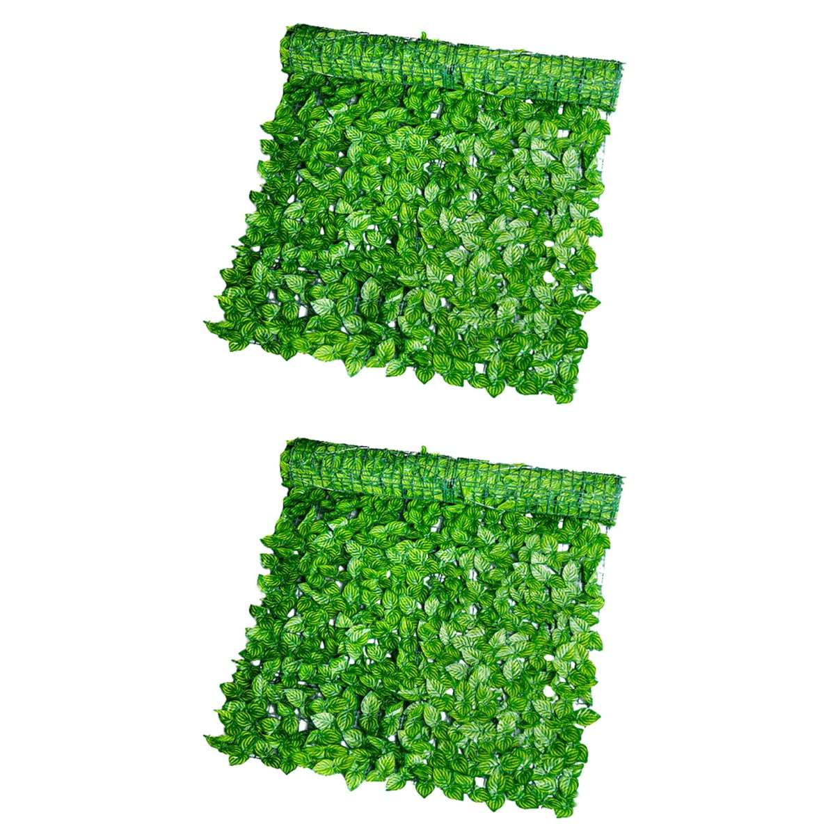 2 Pcs Light Green Artificial Screen Fence Leaf Decor - Walmart.com