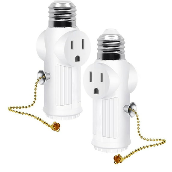 2 Pcs Light Socket to Plug Adapter,E26/E27 Bulb Outlet Adapter,Sockets ...