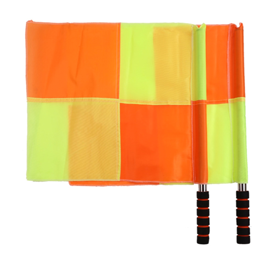 2 Pcs Lightweight Soccer Referee Flags Checkered Linesman Flags with Bag Durable - Walmart.com