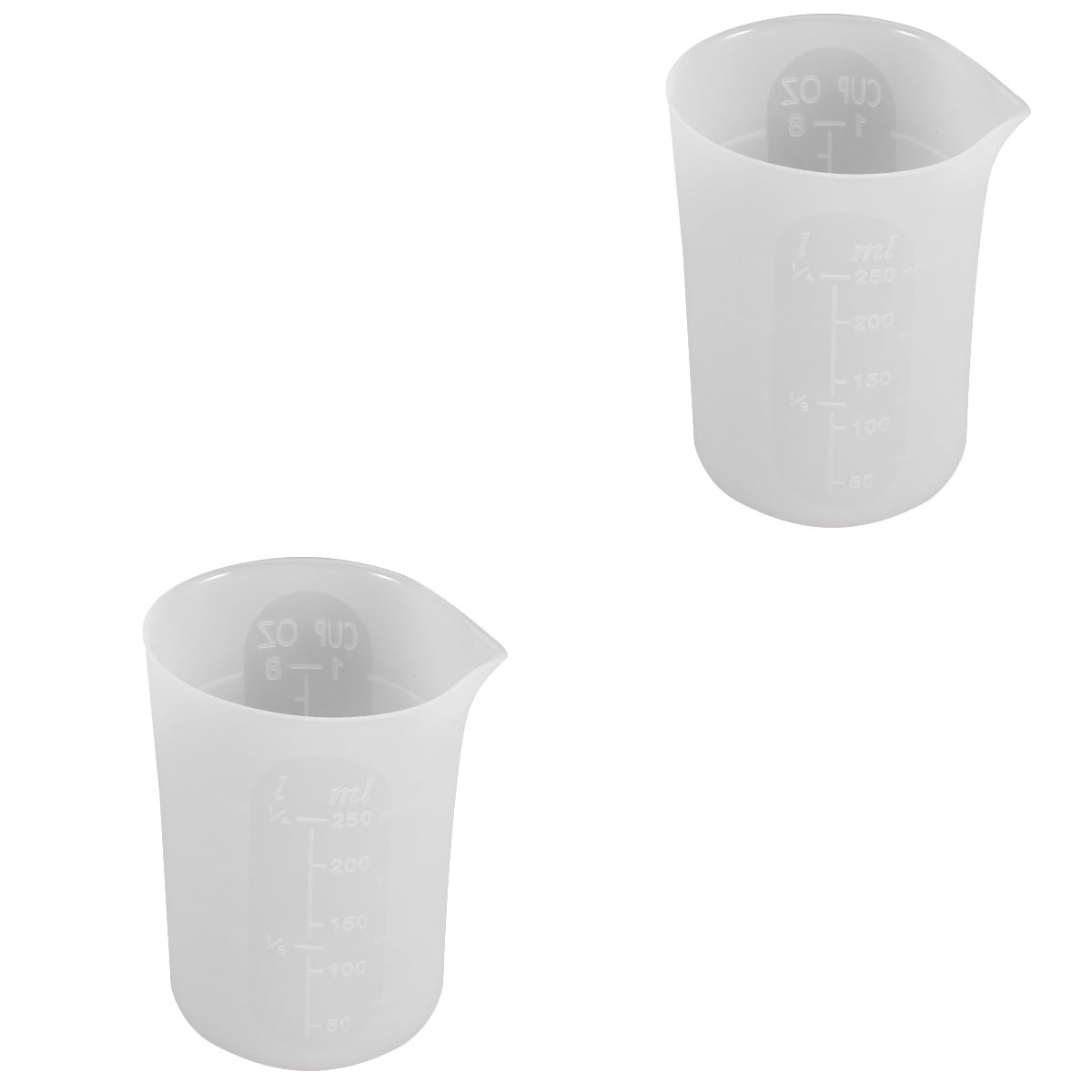 2 Pcs Liquid Measuring Cups Clear Cups Paint Mixing Cup Scale Cups ...