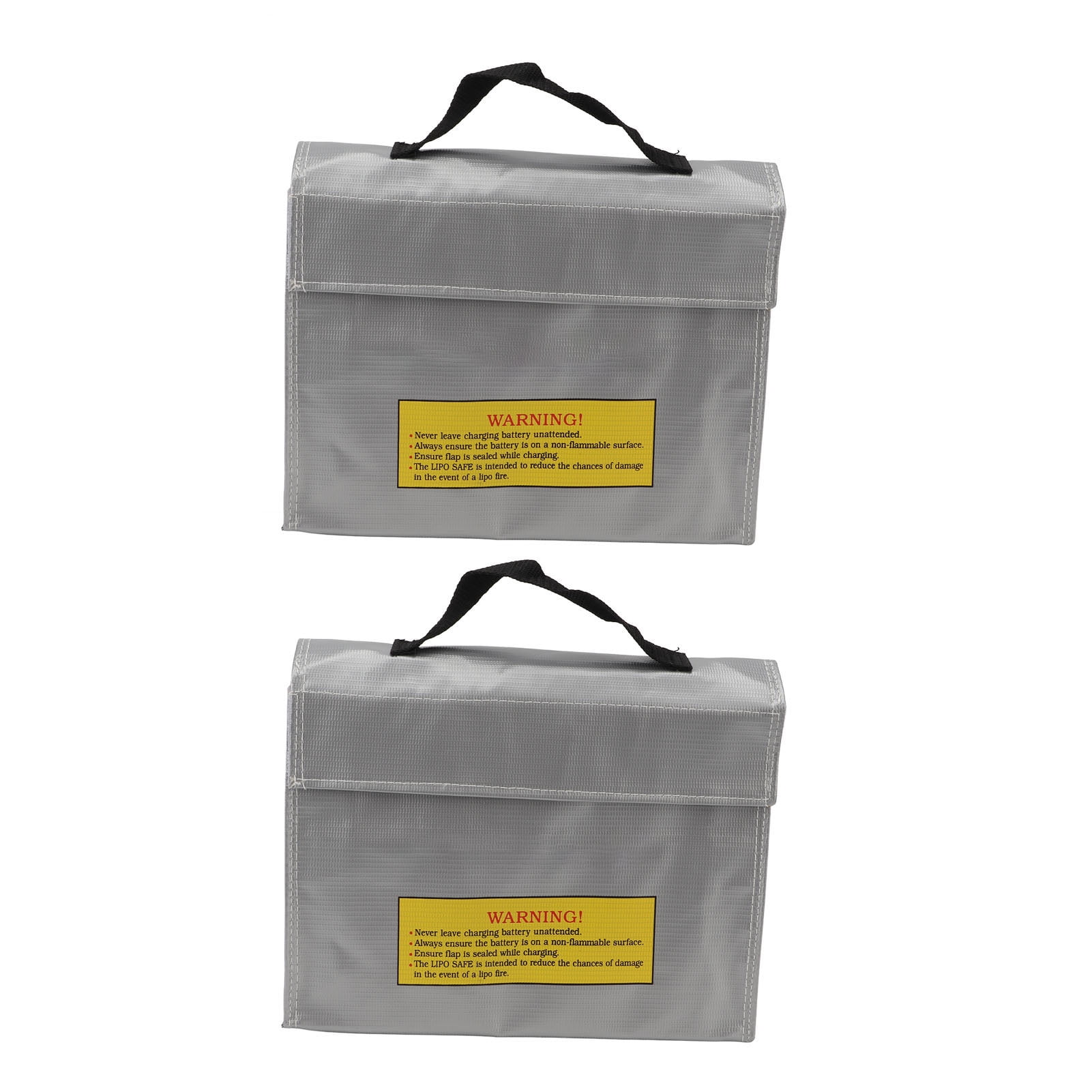 2 Pcs Lithium Battery Safety Bag Fireproof Explosion Proof PVC Fiber ...
