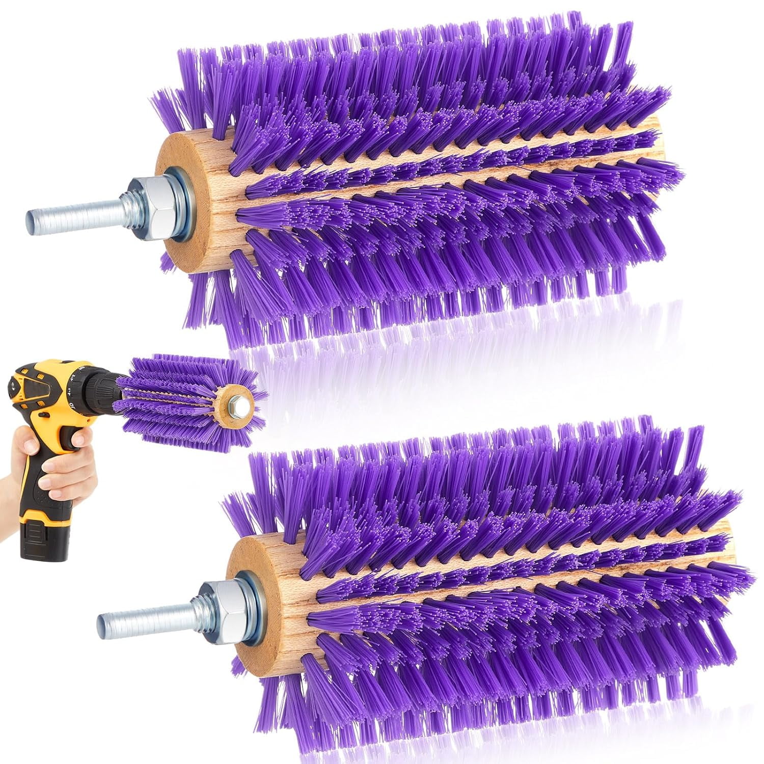 2 Pcs Livestock Mini Drill Scratch Brush Purple Brush Grooming Kit ...