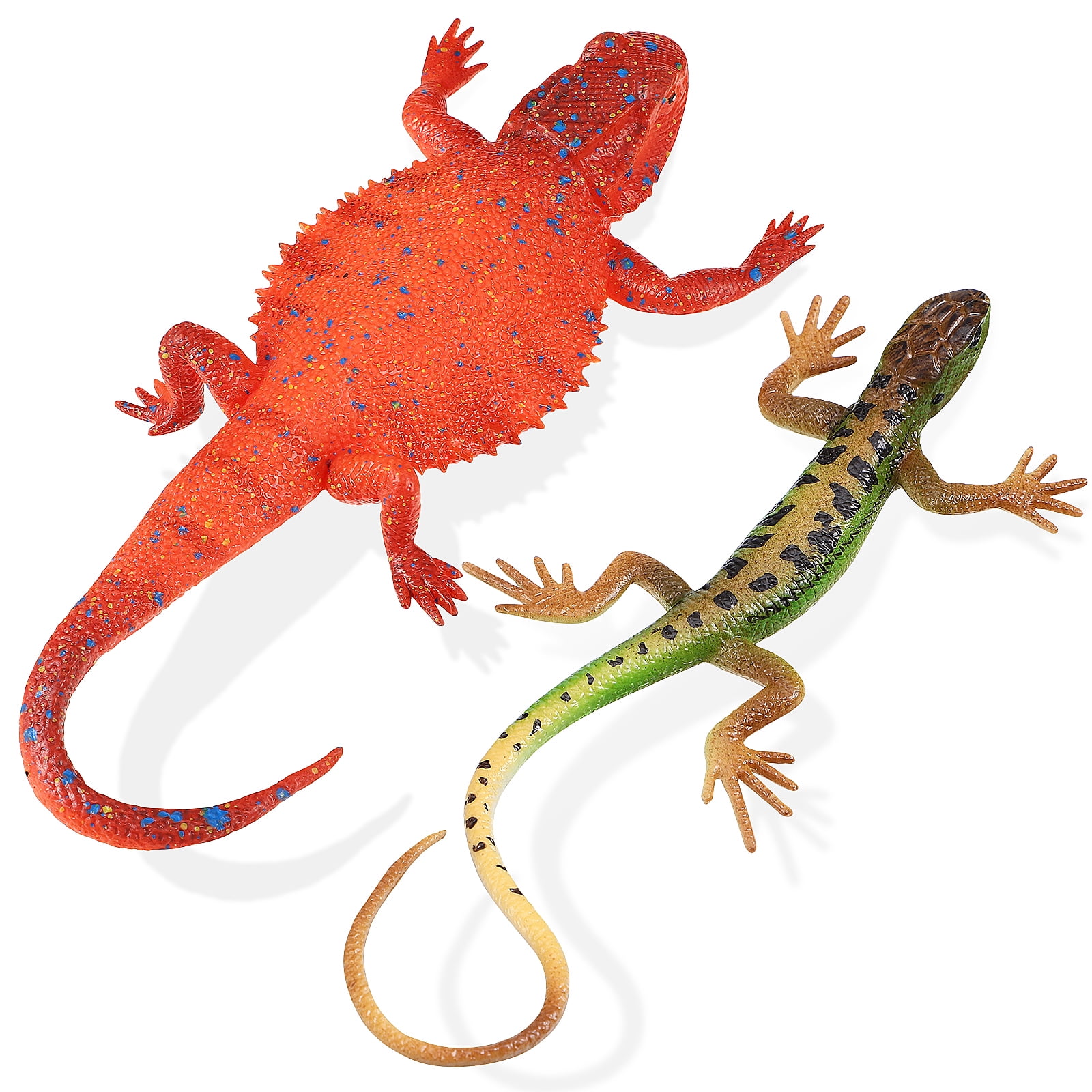 2 Pcs Lizard Figurines Realistic Lizard Decors Animal Models Fake ...