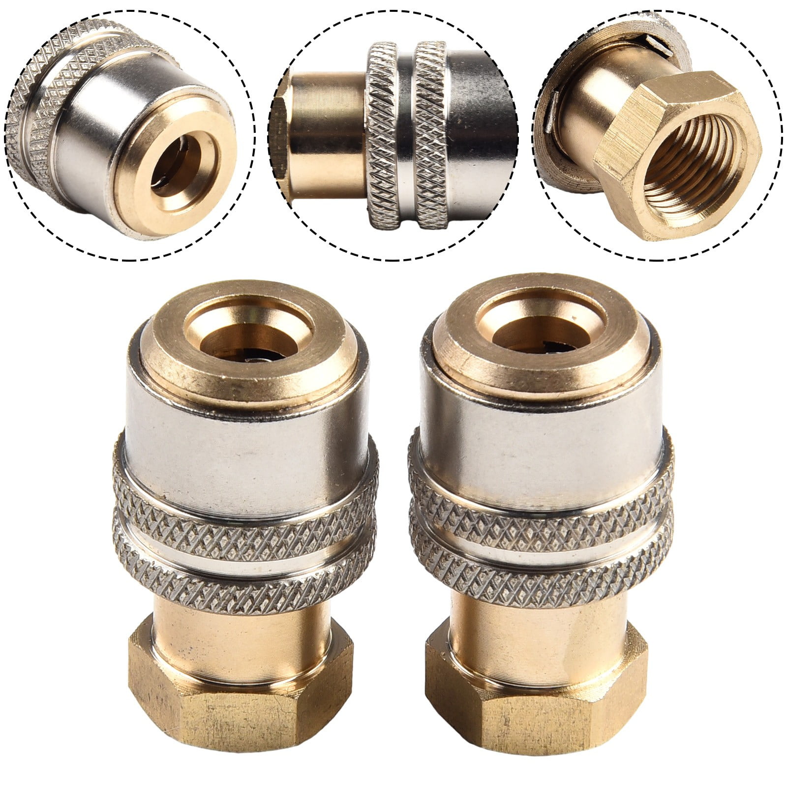 2 Pcs Lock On Air-Chuck 1/4NPT Brass Tire Air-Chuck for Inflator ...