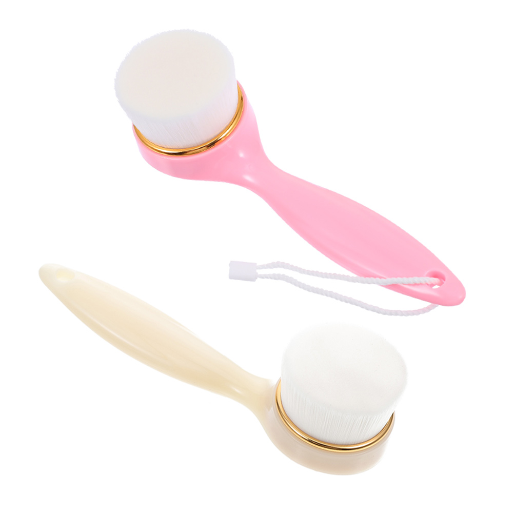 2 Pcs Long Handle Face Brush Made Sustainable Exfoliating Scrubber ...