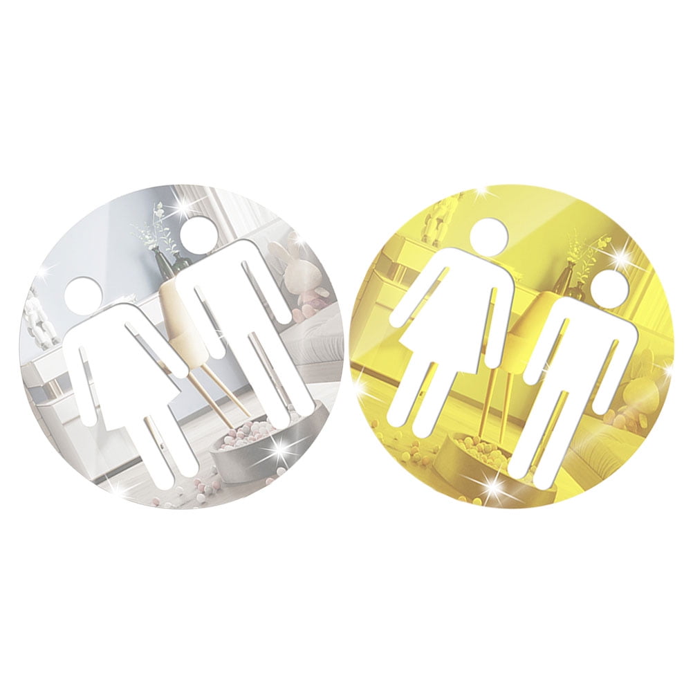 Unisex Restroom Sign for Home with Clear Male and Female Symbols ...