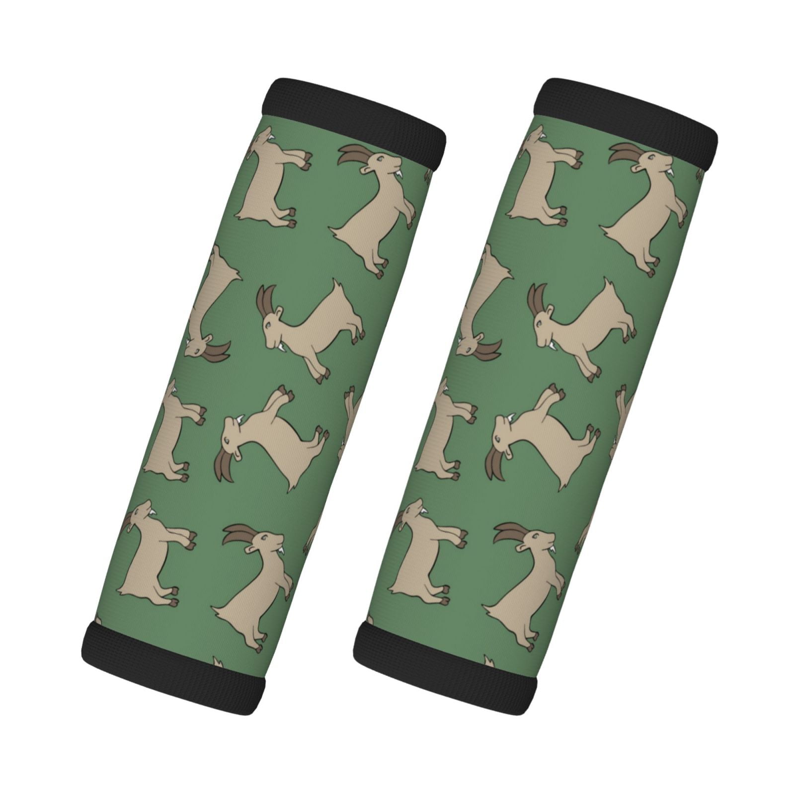 2 Pcs Luggage Handle Wraps for Suitcase - Classic Cute Goat Green ...