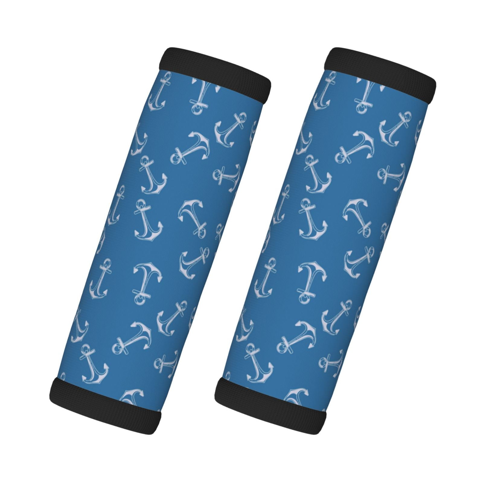 2 Pcs Luggage Handle Wraps for Suitcase - Creative anchor blue cartoon ...