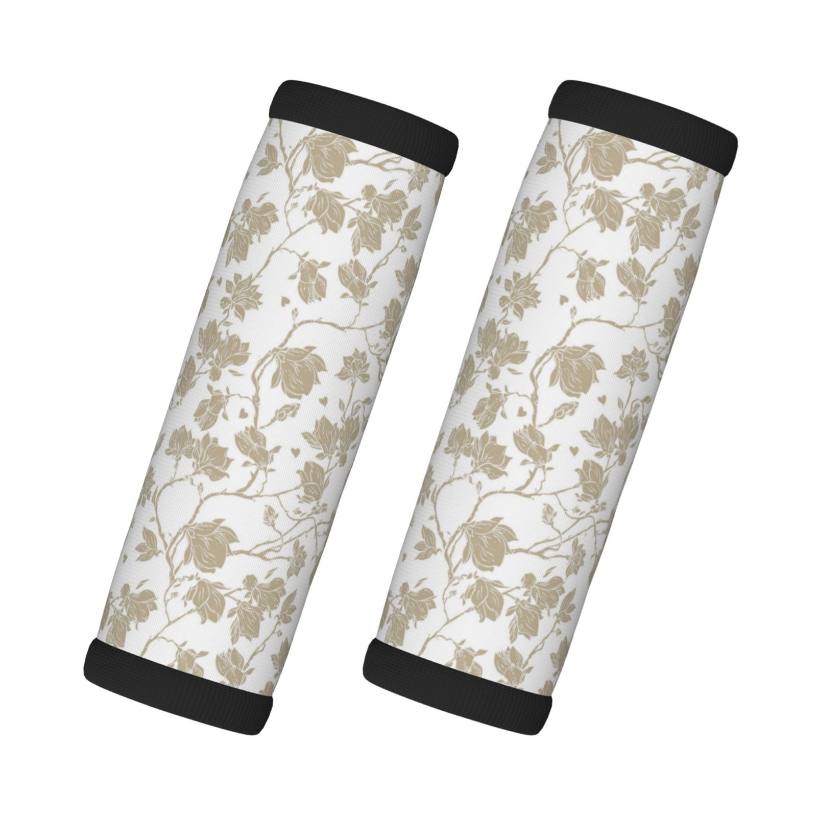 2 Pcs Luggage Handle Wraps for Suitcase - Vintage Stylized White Color ...