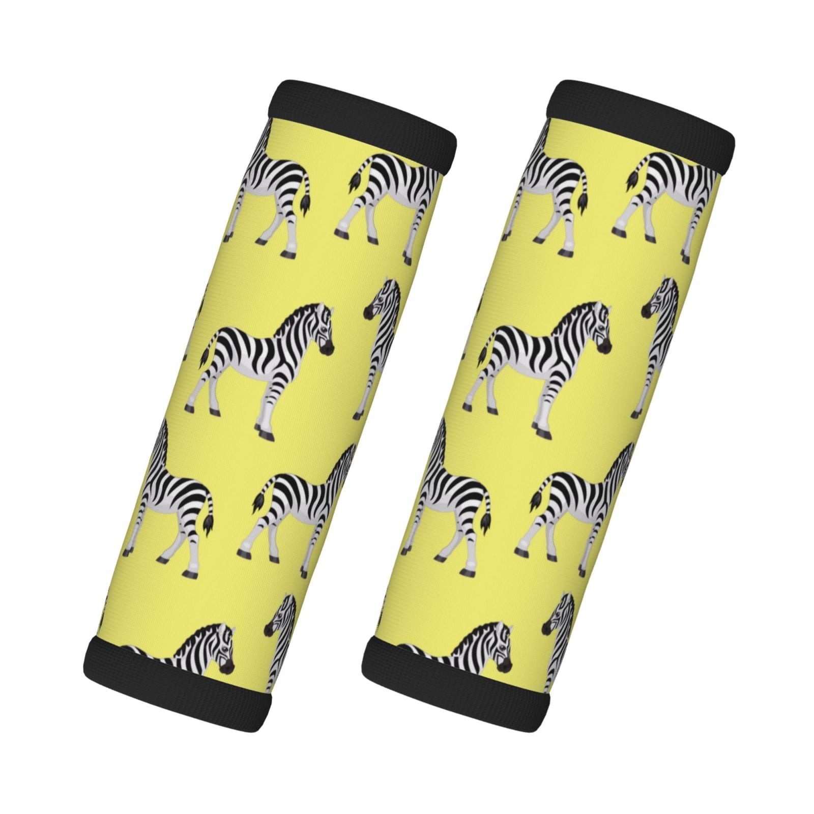 2 Pcs Luggage Handle Wraps for Suitcase - cute Zebra yellow Suitcase ...