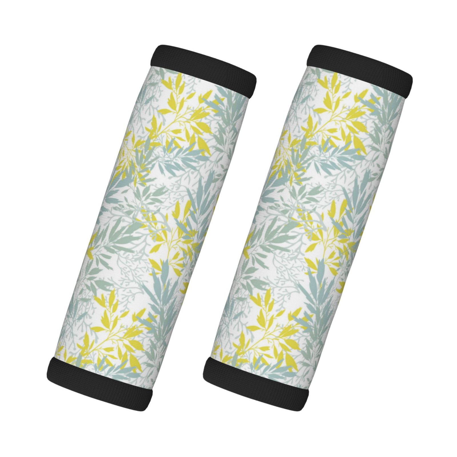 2 Pcs Luggage Handle Wraps for Suitcase - leaves yellow Suitcase Tags ...