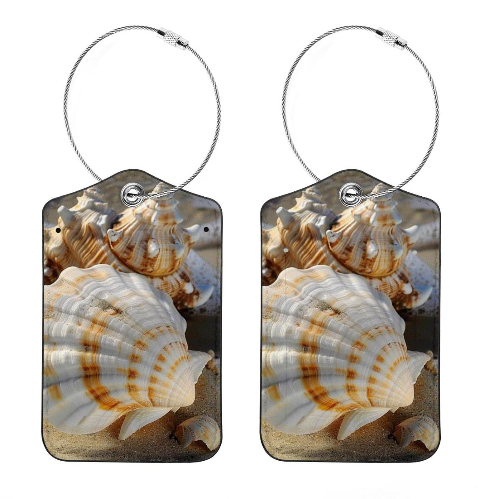 2 Pcs Luggage Tags, Leather Baggage Labels for Suitcases,Travel Luggage ...