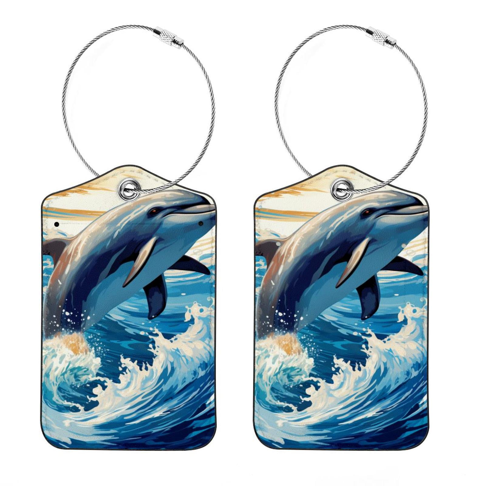 2 Pcs Luggage Tags, Leather Baggage Labels for Suitcases,Travel Luggage ...