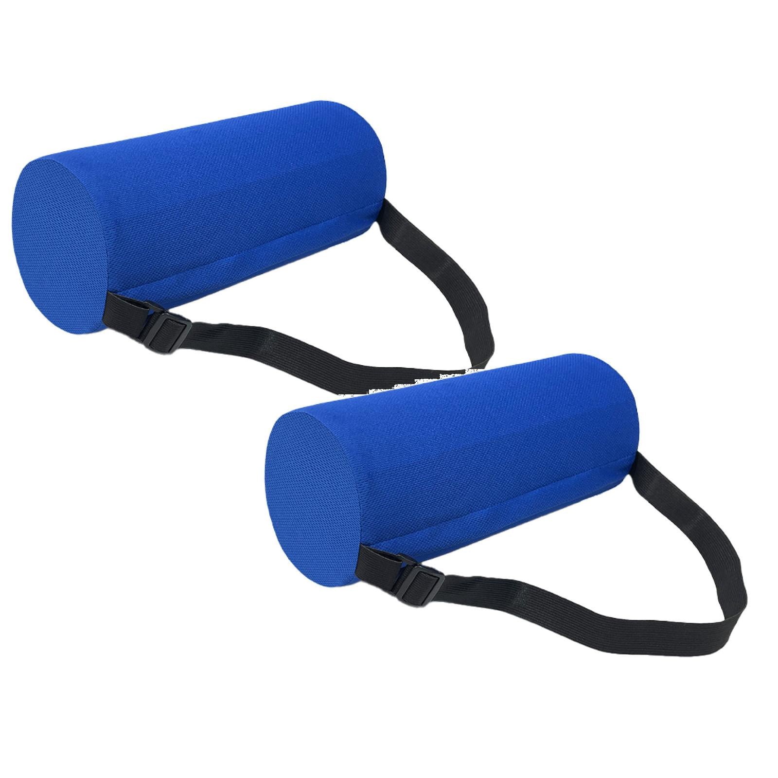 2 Pcs Lumbar Roll Support Pillow, Memory Foam Back Cushion with ...