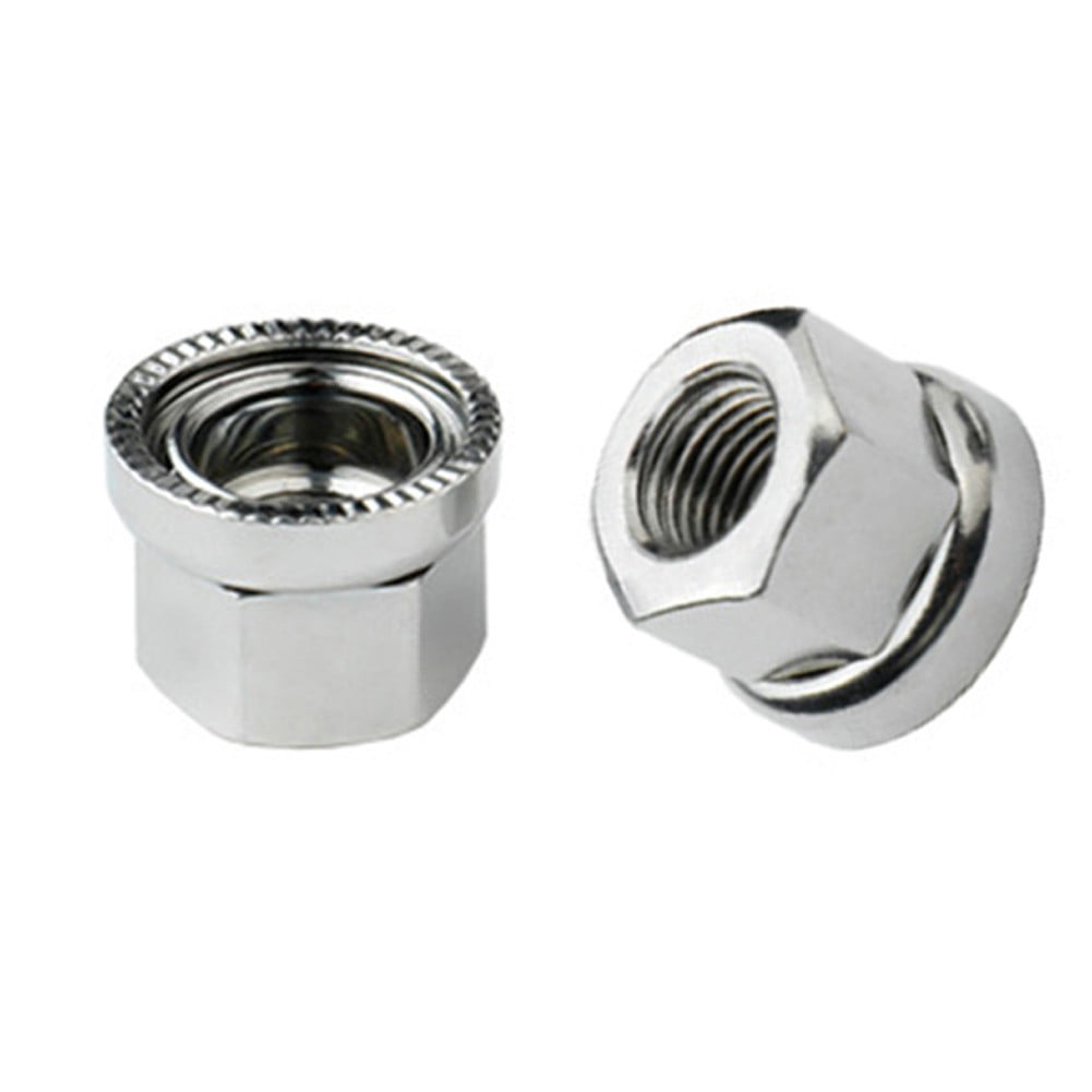 2 Pcs M9/10 Bike Bicycles Track Wheel Nuts Wheels Hub Axle Integrated ...
