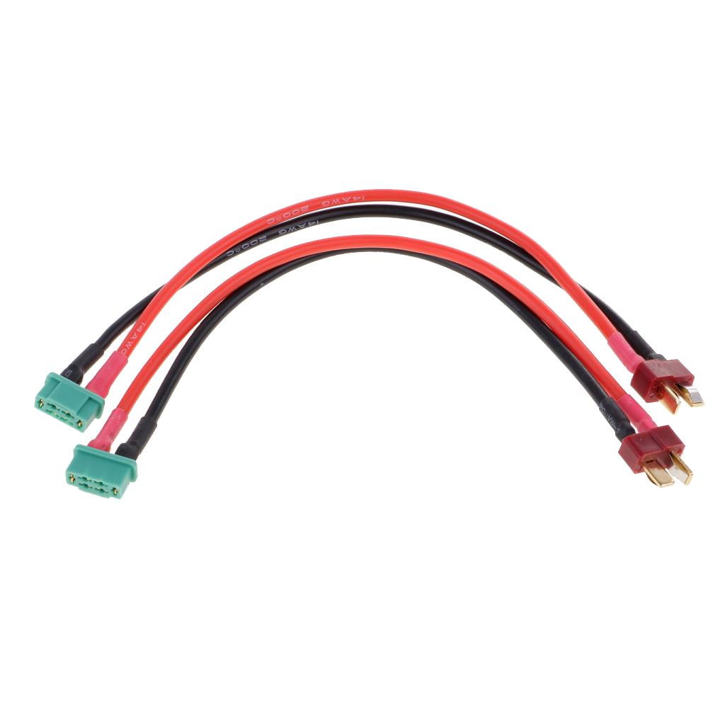 2 Pcs MPX Multiplex Male to Deans Male Connector Adapter 14AWG Wire ...