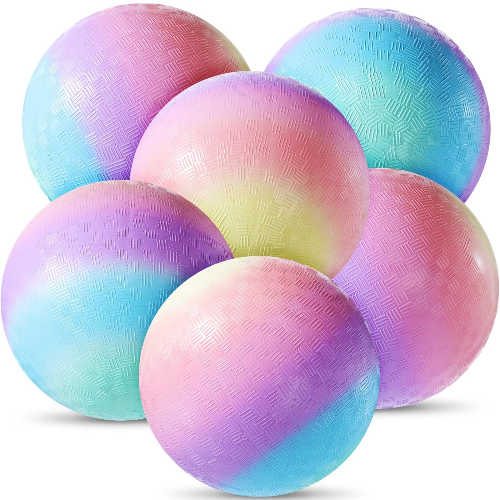 2 Pcs Macaron Playground Balls 8. 5 Inch Pastel Color Rubber Bouncy ...