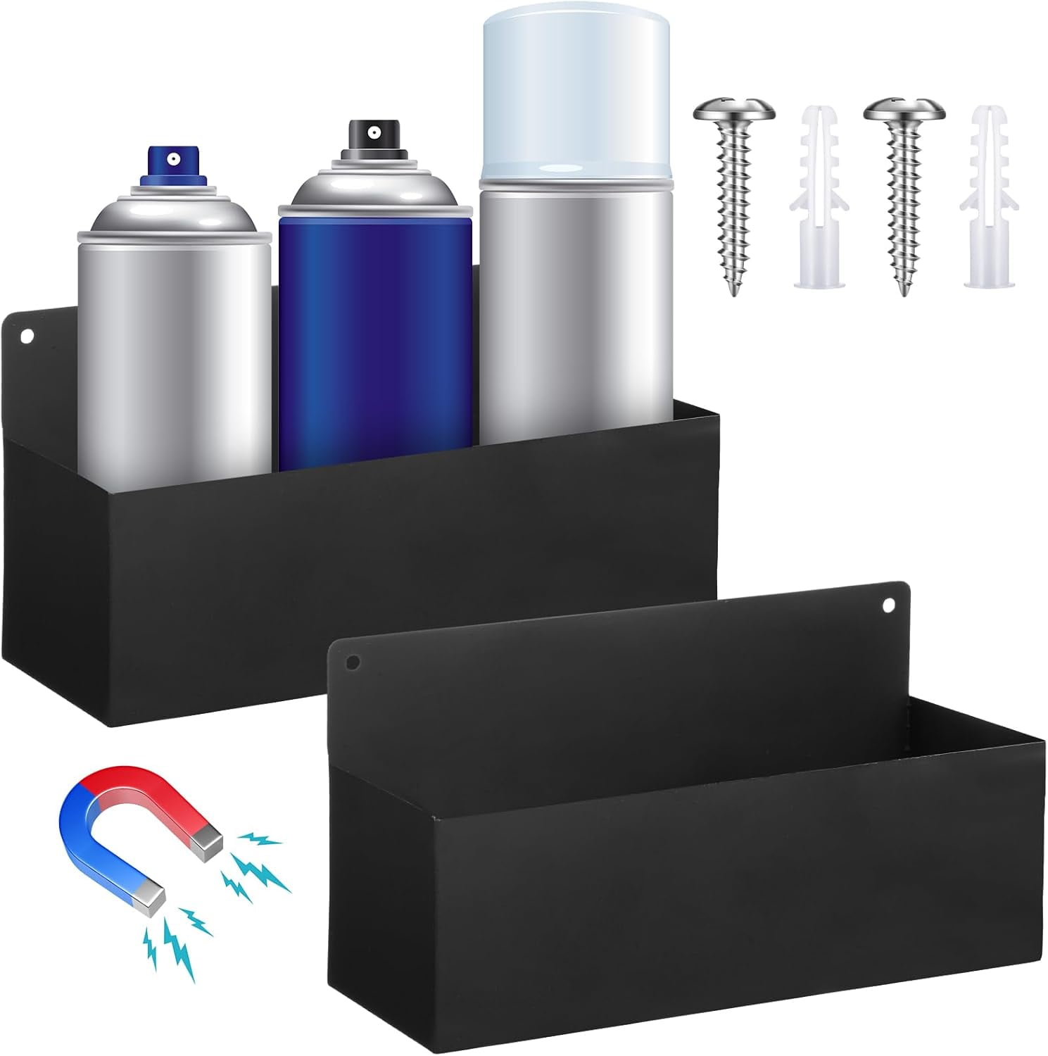 2 Pcs Magnetic Aerosol Spray Can Holder Heavy Duty Magnet Toolbox ...