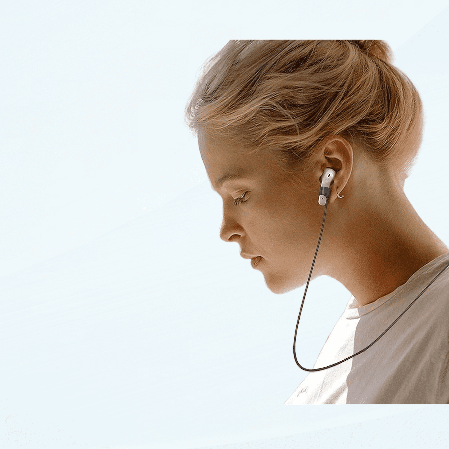 2 Pcs Magnetic Anti-Lost Straps Sport Earbud Lanyard Strap Soft ...