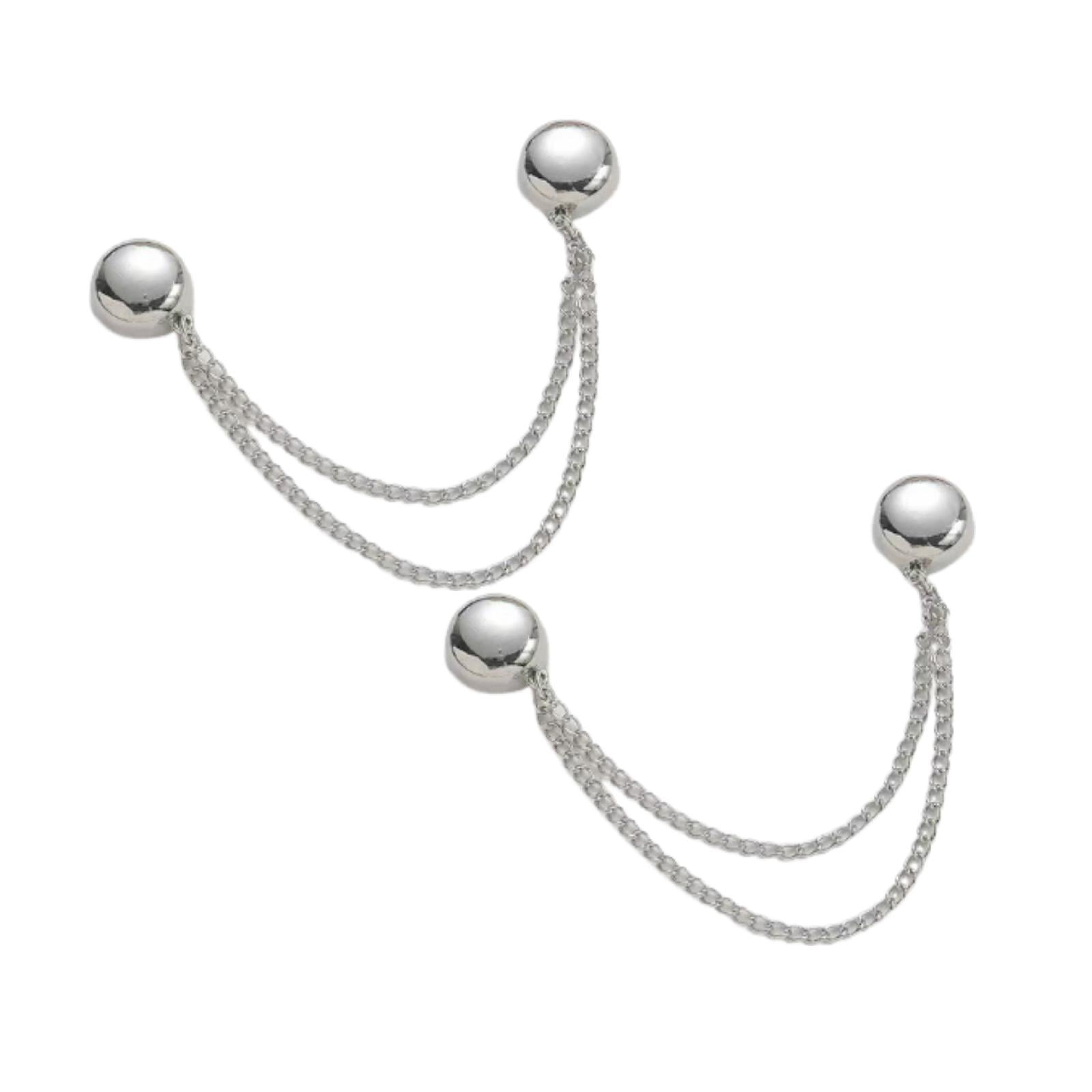 2 Pcs Magnetic Clothing Clips with Chain, Multi-Function Magnet Button ...