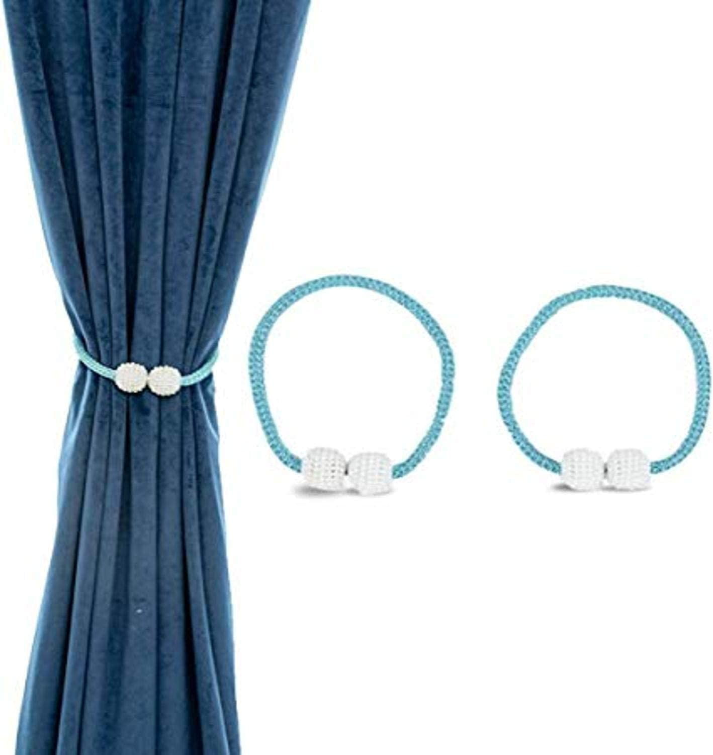 2 Pcs Magnetic Curtain Tiebacks Convenient Drape Tie Backs Pearl ...