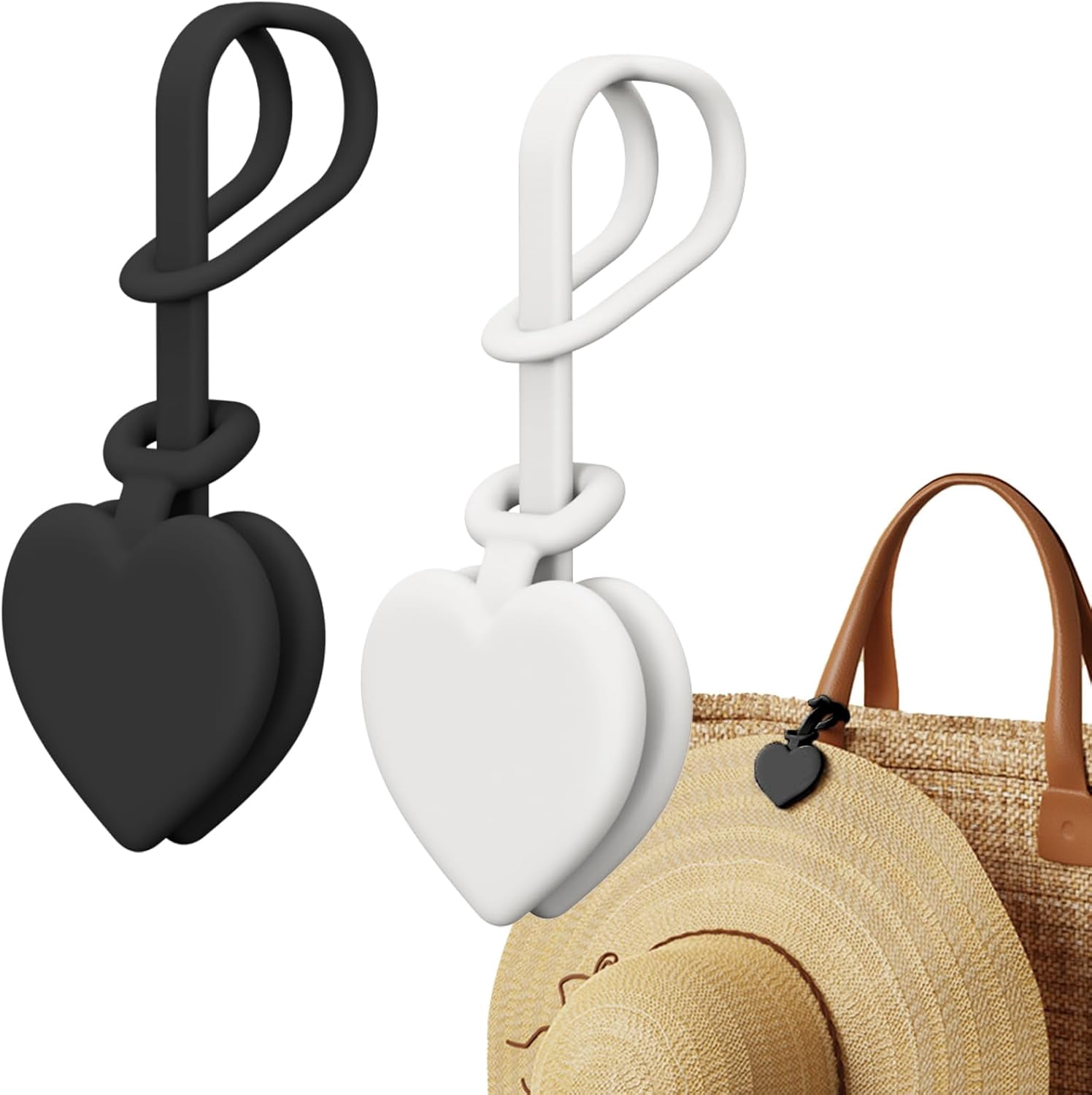 2 Pcs Magnetic Hat Clip for Travel on Bag, Silicone Hat Holder with ...