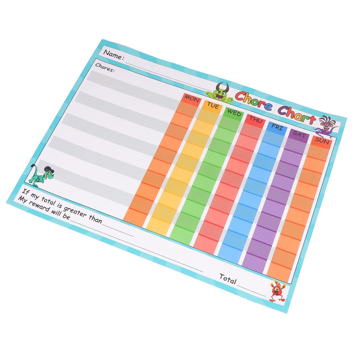 2 Pcs Magnetic Whiteboard for Fridge Children Good Behavior Chart Meal ...