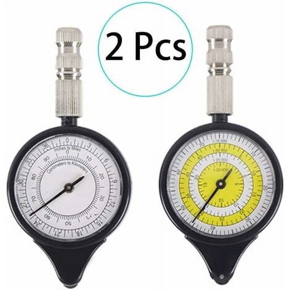 2 Pcs Map Telemeter Odometer Multifunction Compass Curvimeter Device ...