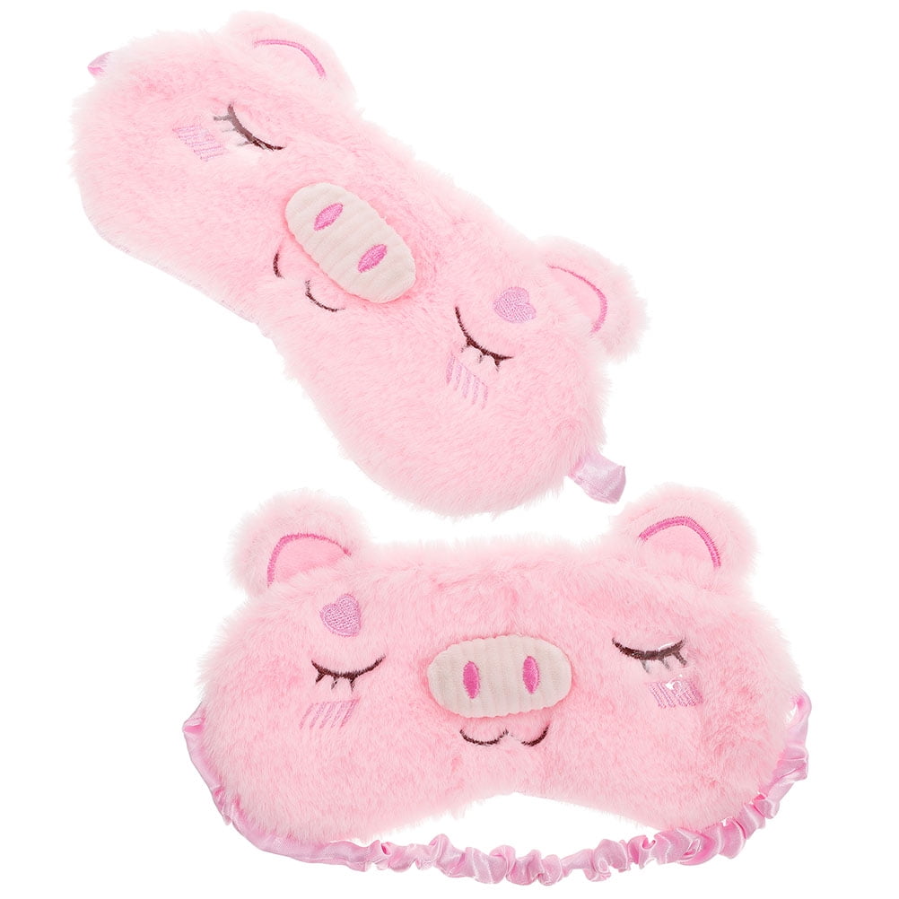 2 Pcs Mask Masks Plush Eye Eyepatch Sleeping Light Blocking Baby ...