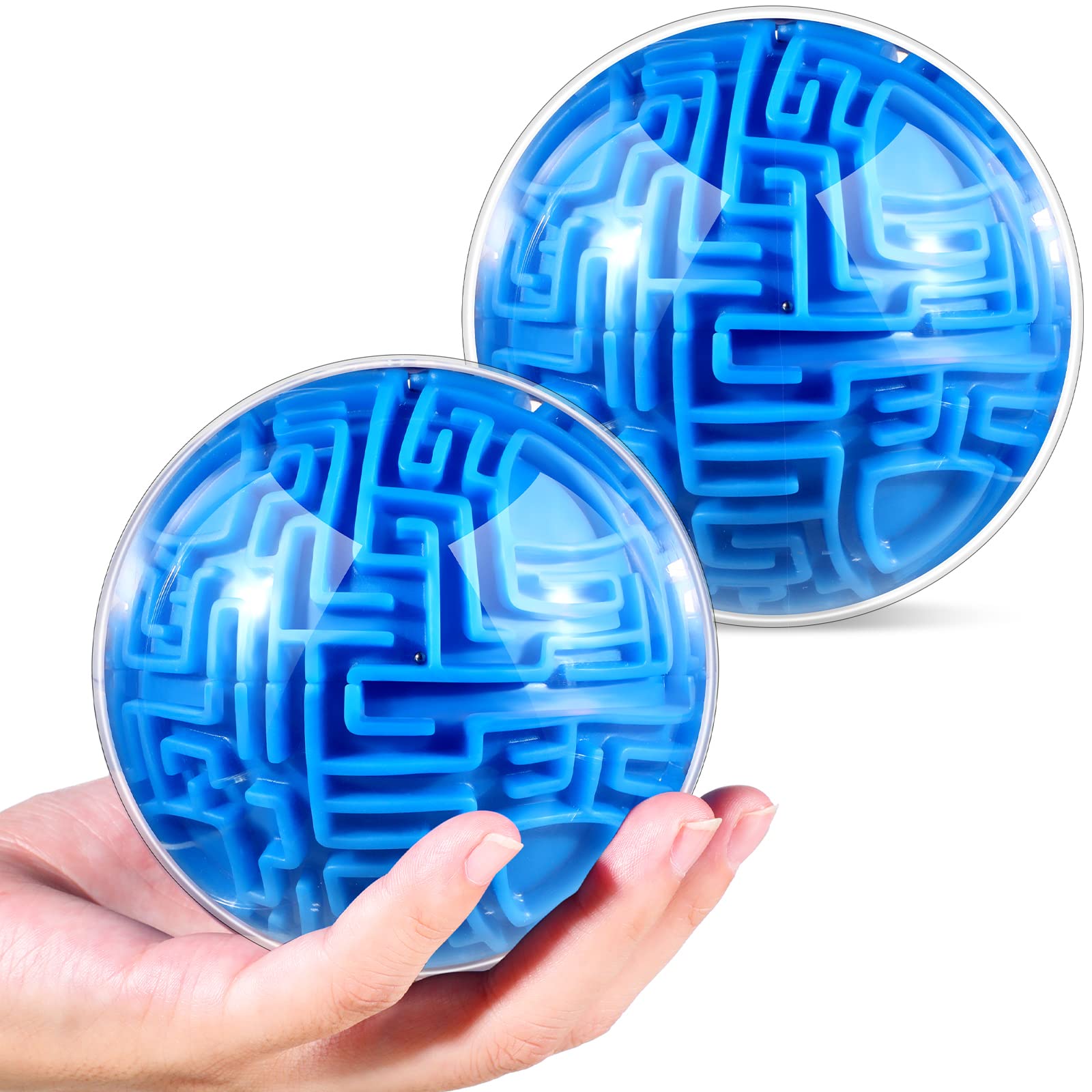 2 Pcs Maze Ball DHF10 3D Maze Puzzle Brain Teasers Games 4 Inch Puzzle ...