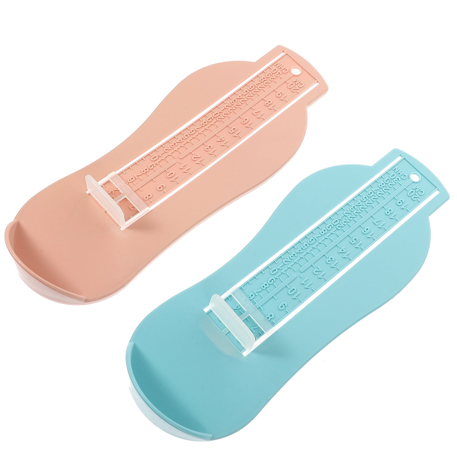 2 Pcs Measuring Foot Length Device Baby Shoe Size Guide Measurement ...