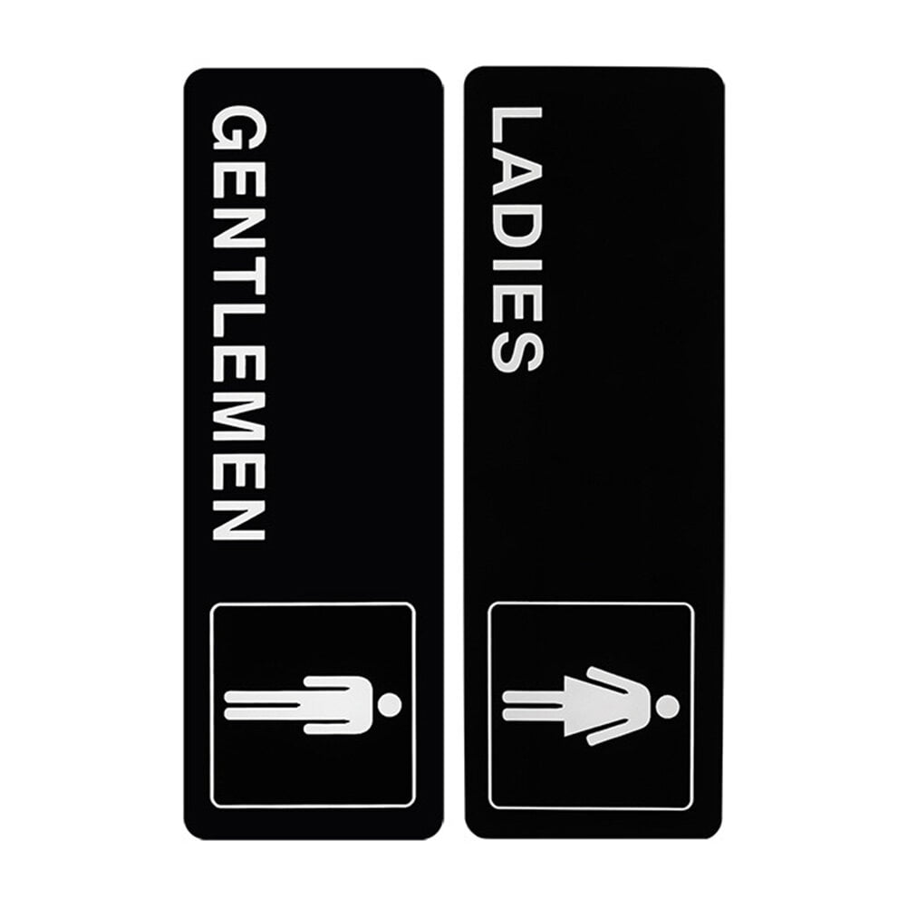 2 Pcs Tin Sign Men's and Women's Restroom Signage Shopping Center ...
