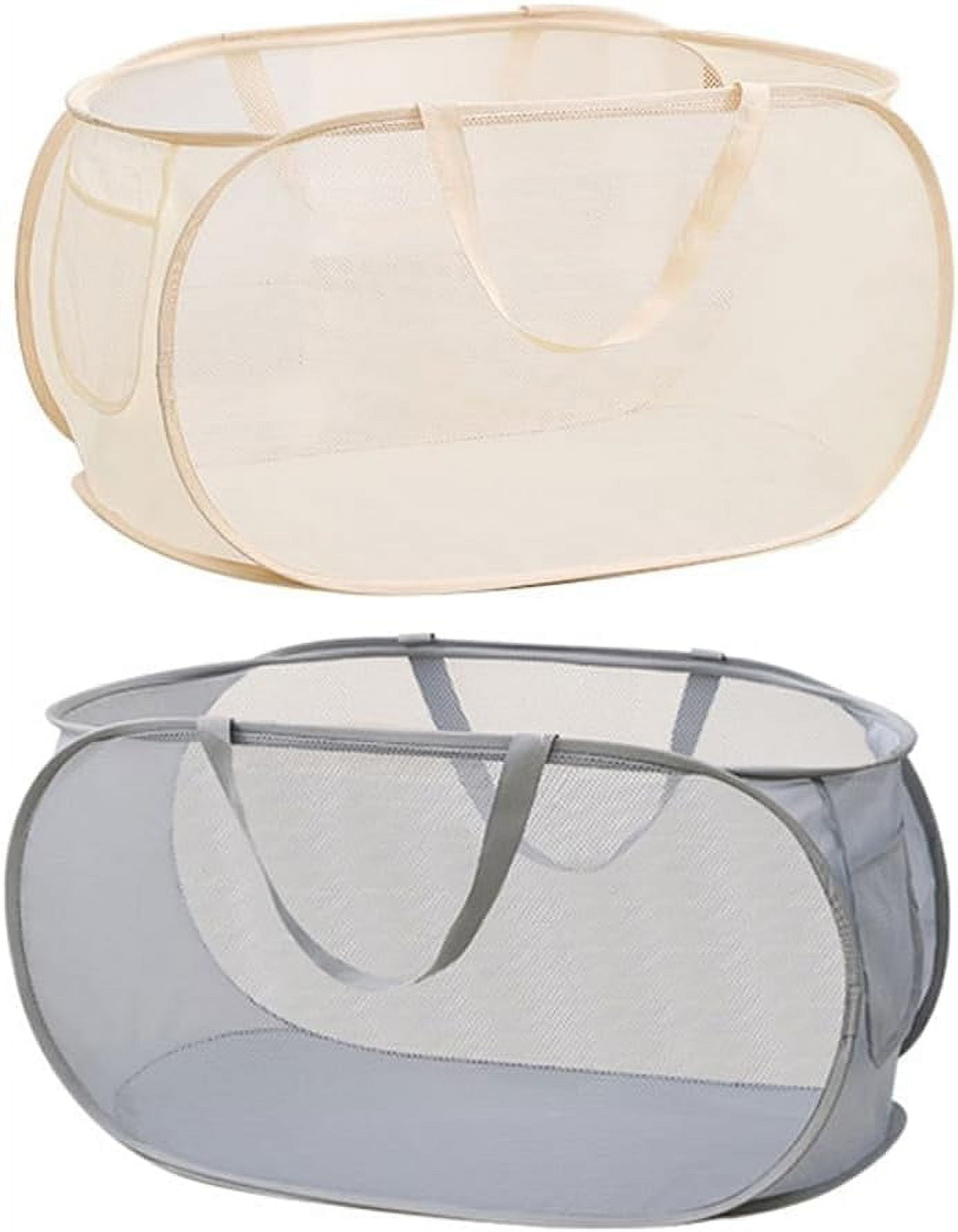 2 Pcs Mesh Popup Laundry Hamper, Opening Laundry Basket,Popup Laundry ...