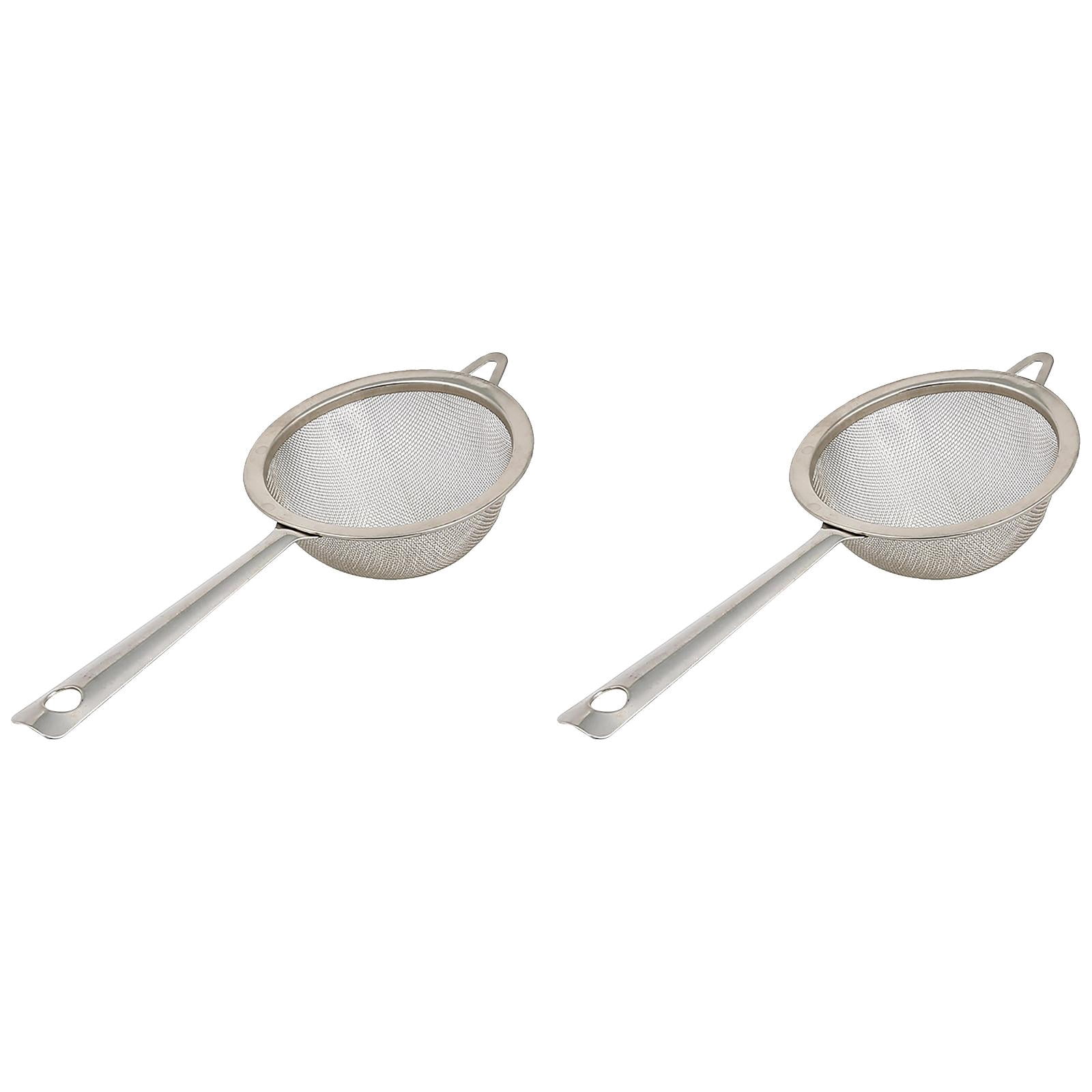 2 Pcs Mesh Strainer, Wire Extra Fine Mesh Strainer with Handle ...