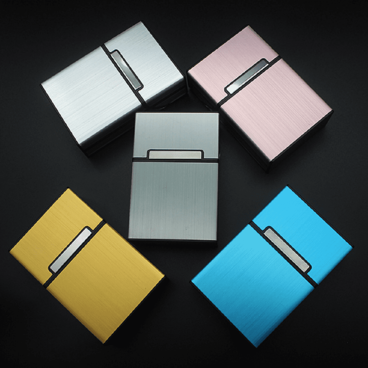 2 Pcs Metal Cigarette Box/Case (20 Capacities) - Cigarette Cigar ...
