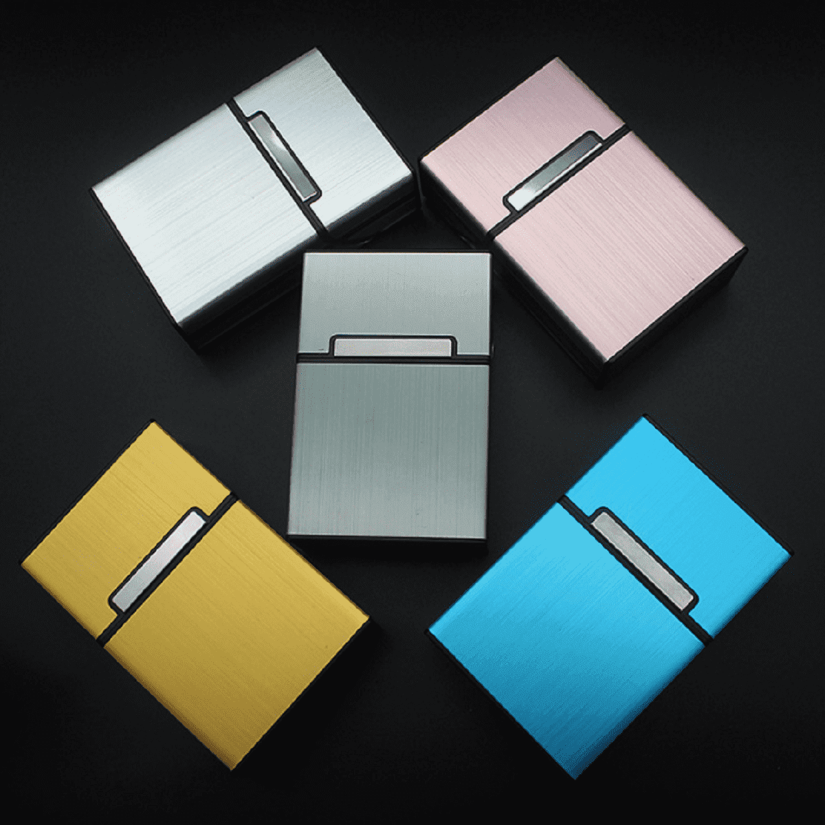 2 Pcs Metal Cigarette Box/Case (20 Capacities) - Cigarette Cigar ...
