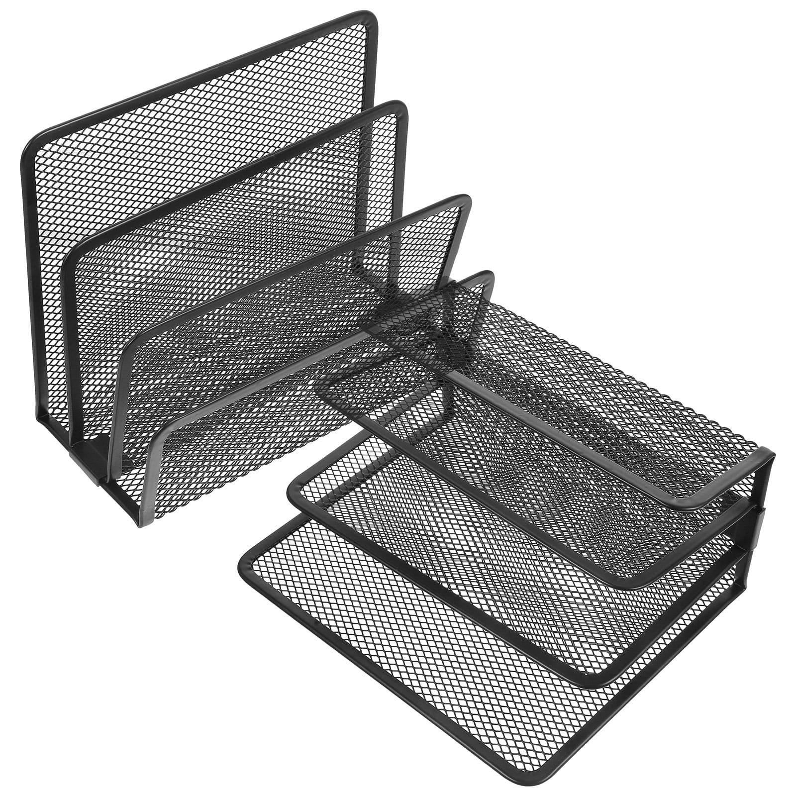 2 Pcs Metal Combination Envelope Holder for Desk Book Shelves Ledge ...