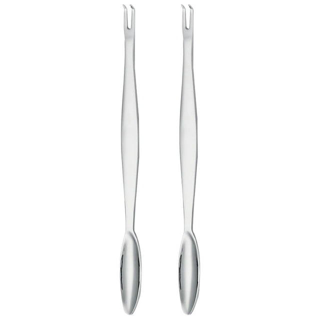 2 Pcs Metal Forks Crab Meat Spoon Multipurpose Tool Stainless Steel ...